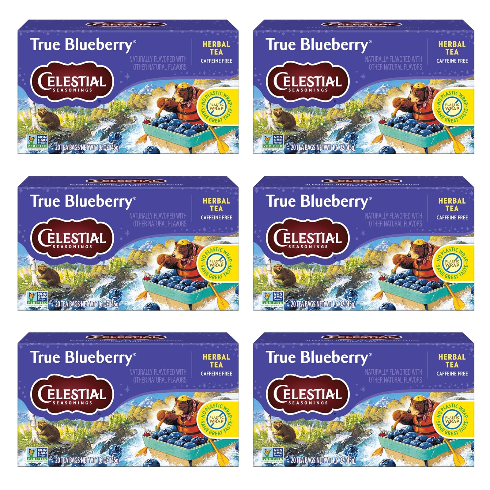 True Blueberry herbal tea bags