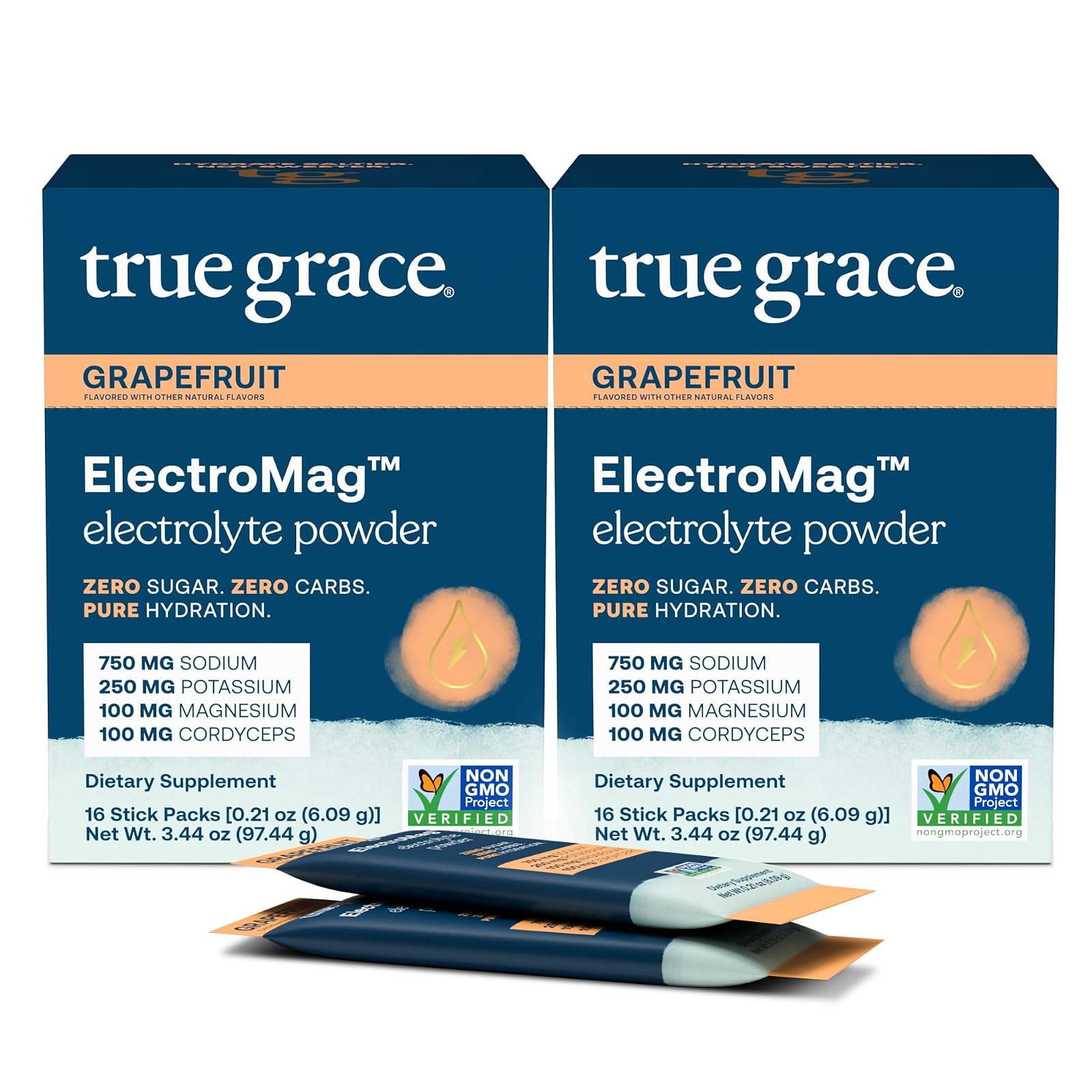 True Grace ElectroMag grapefruit electrolyte sticks