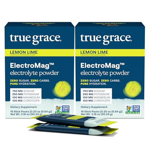 True Grace ElectroMag lemon lime powder
