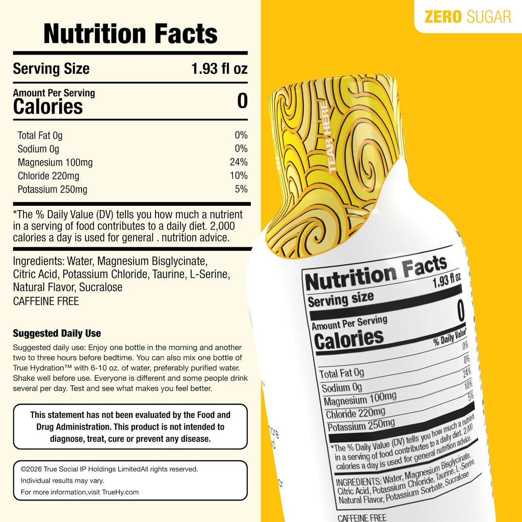 True Hydration shots with essential minerals