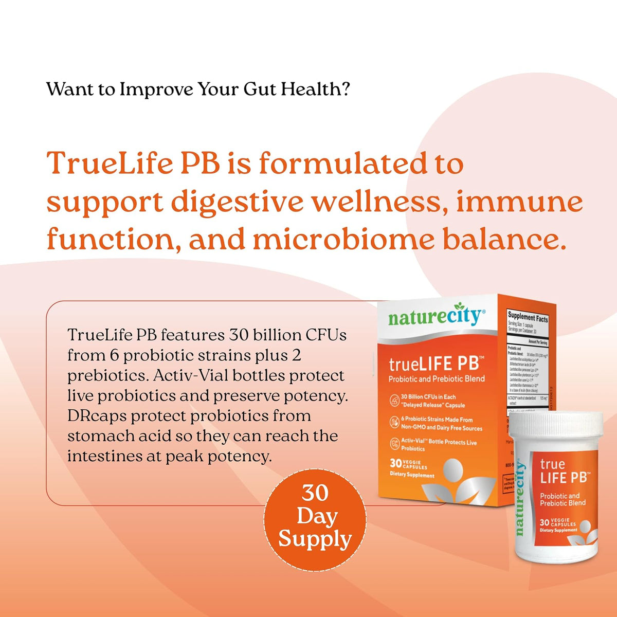 True-Life-PB prebiotics for gut balance
