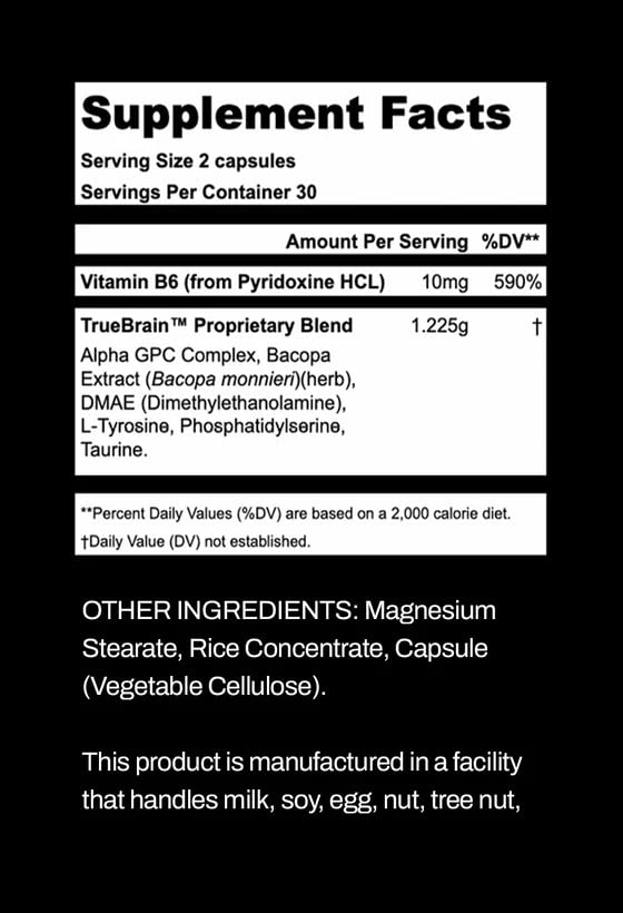True Nutrition supplements for mental clarity