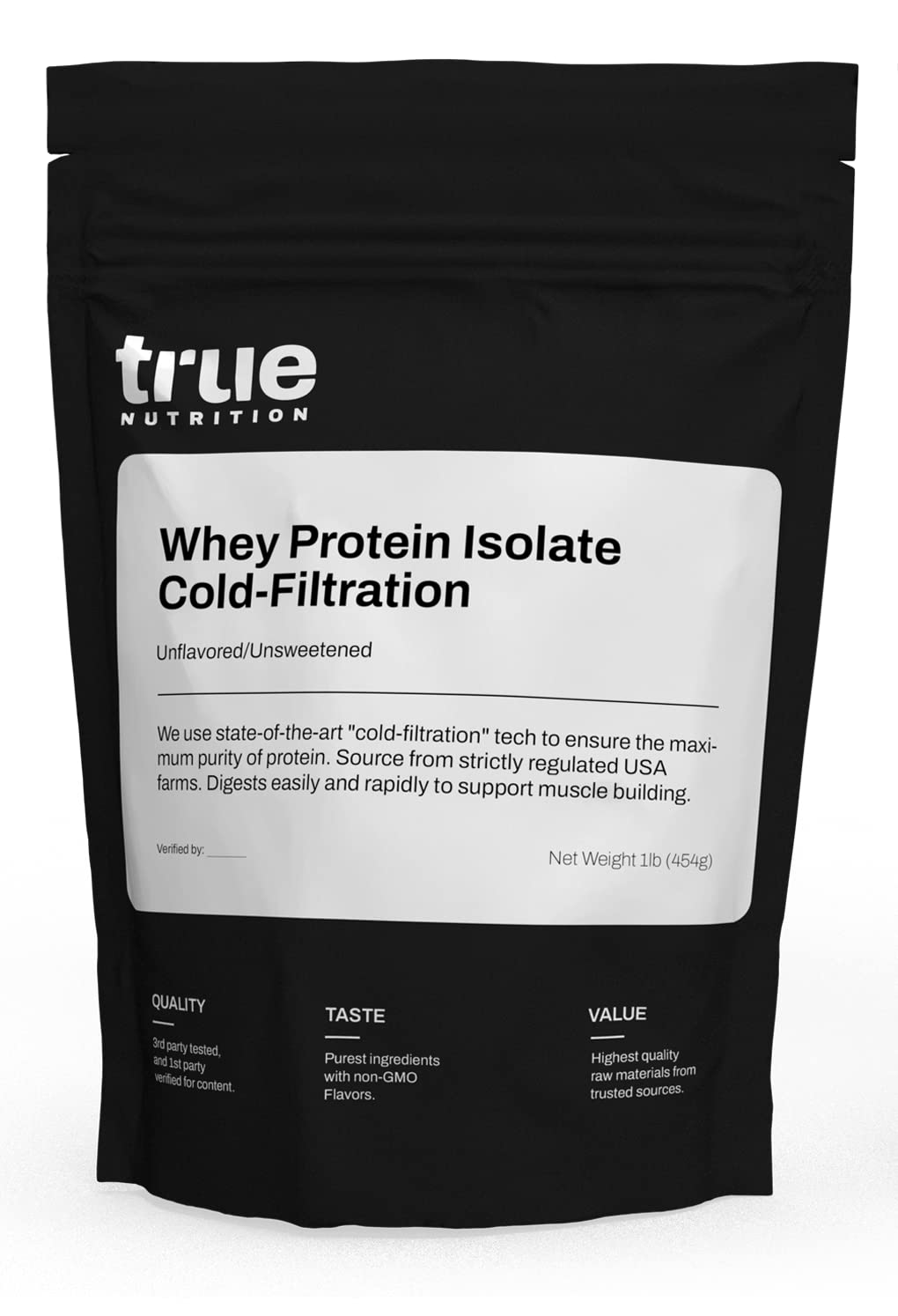 True Nutrition whey protein isolate unflavored