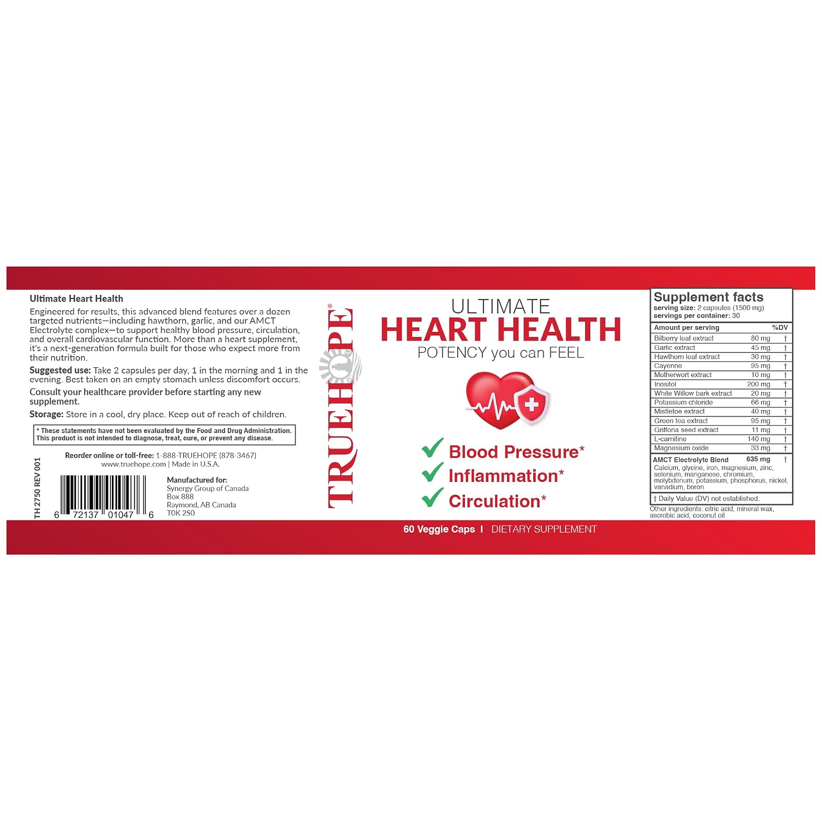 Truehope heart health formula