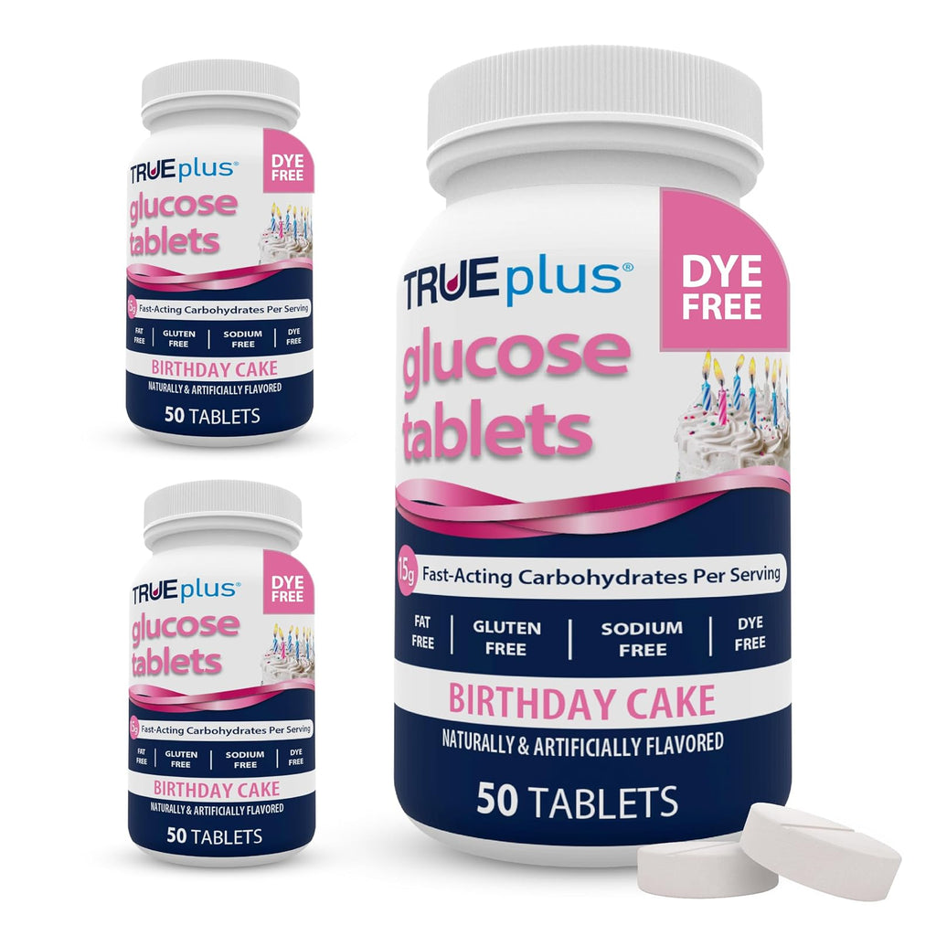 TRUEplus glucose tablets birthday cake