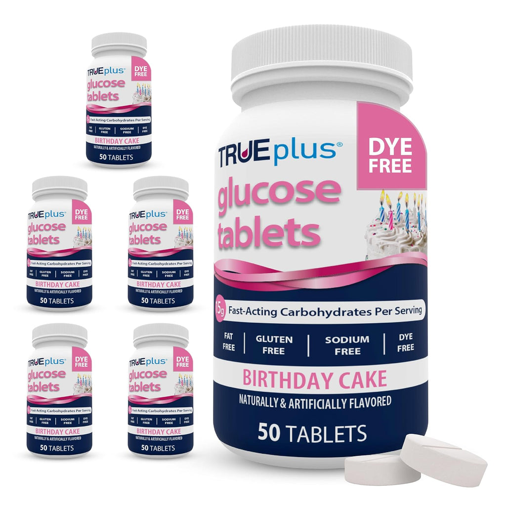TRUEplus glucose tablets birthday cake