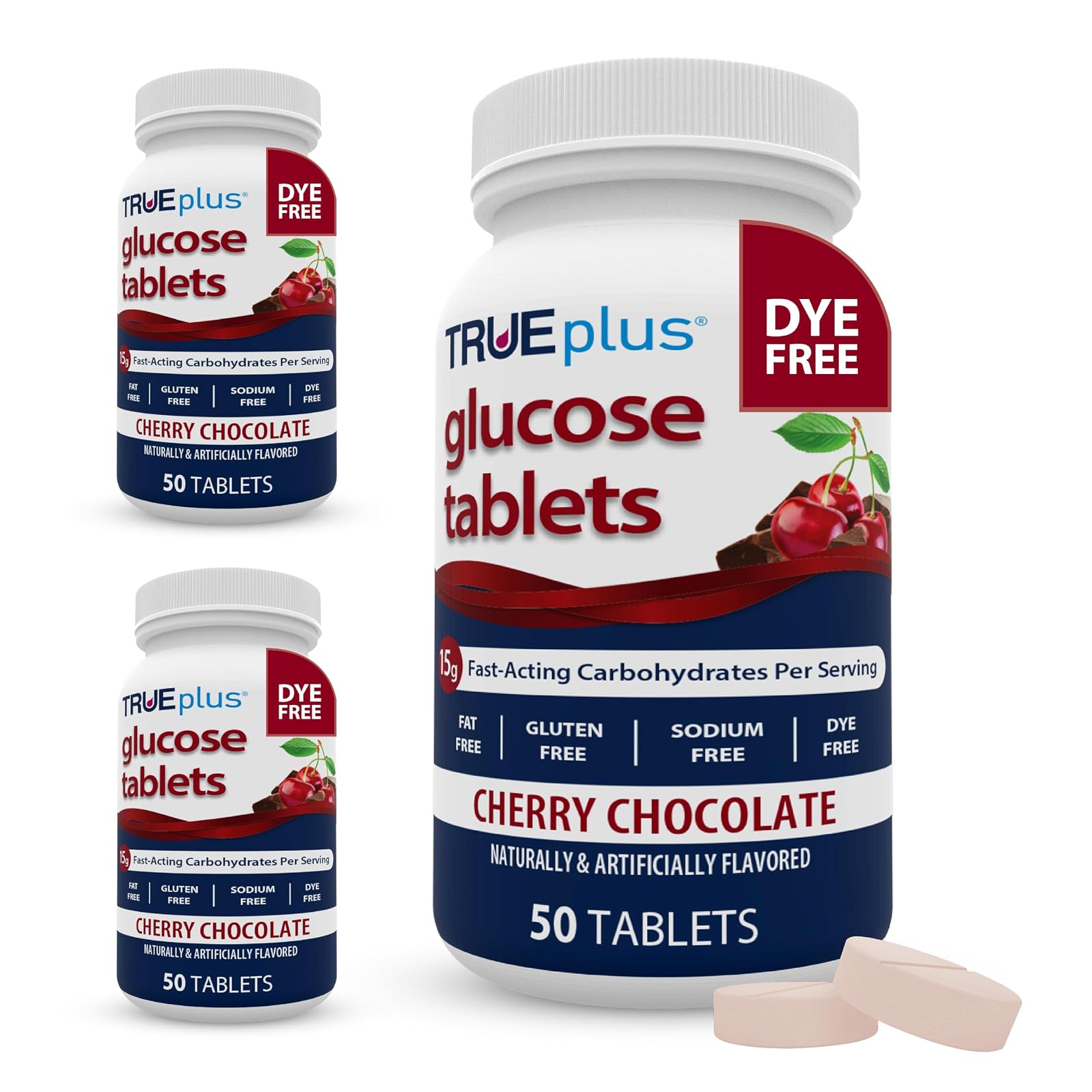 TRUEplus glucose tablets cherry chocolate