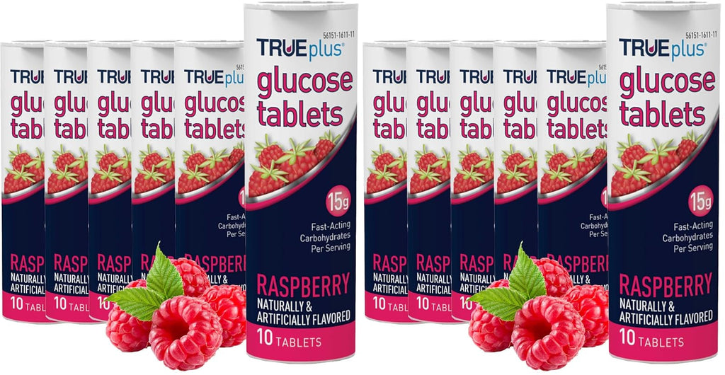 TRUEplus glucose tablets raspberry flavour