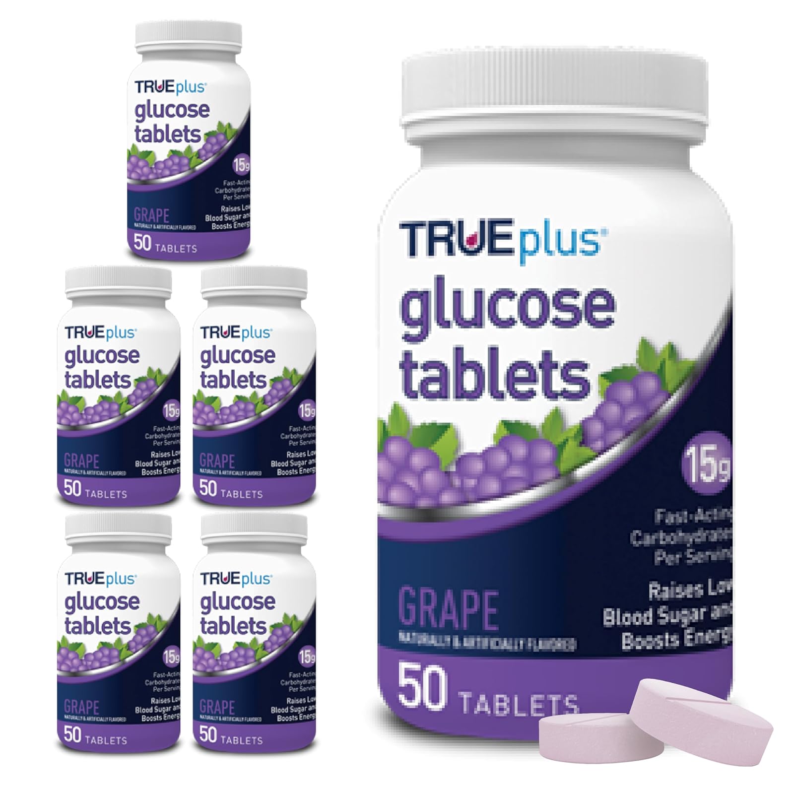 TRUEplus vitamin b complex grape tablets
