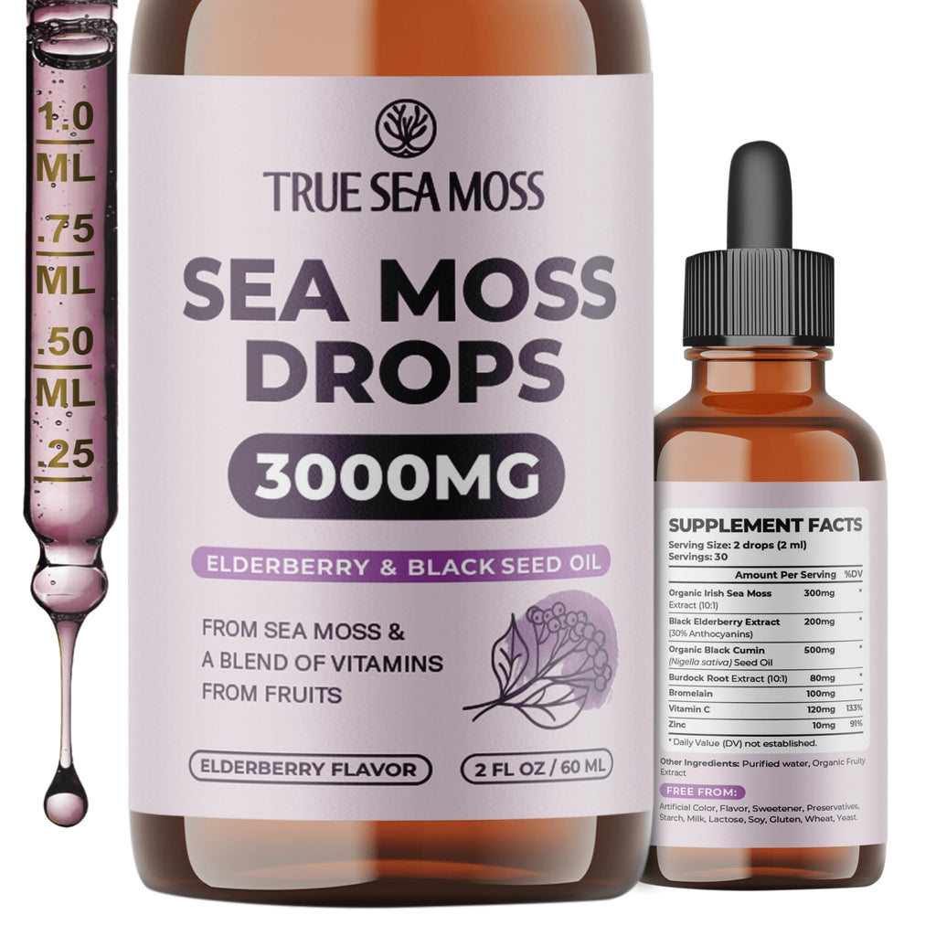 TrueSeaMoss elderberry liquid drops
