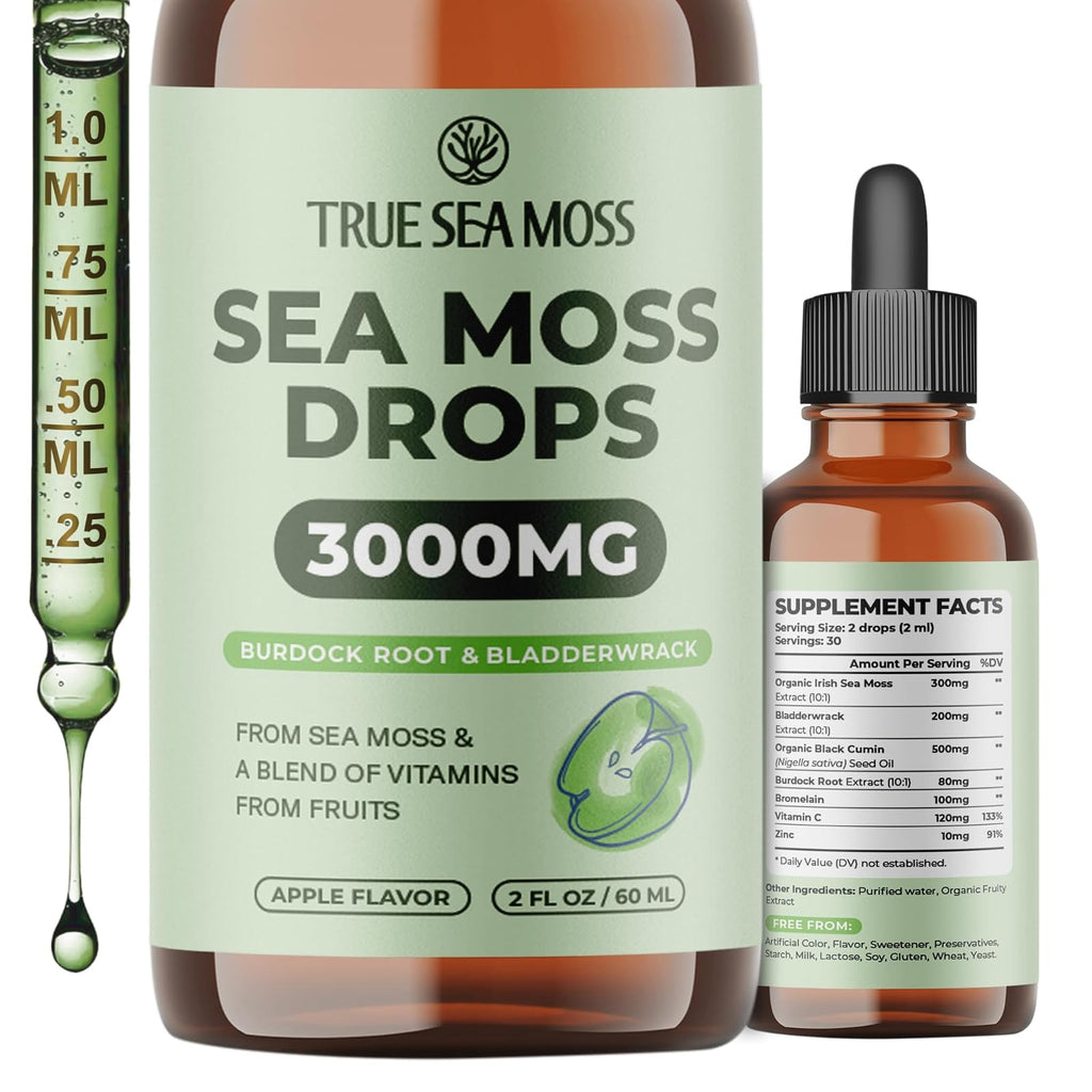 TrueSeaMoss liquid drops for wellness