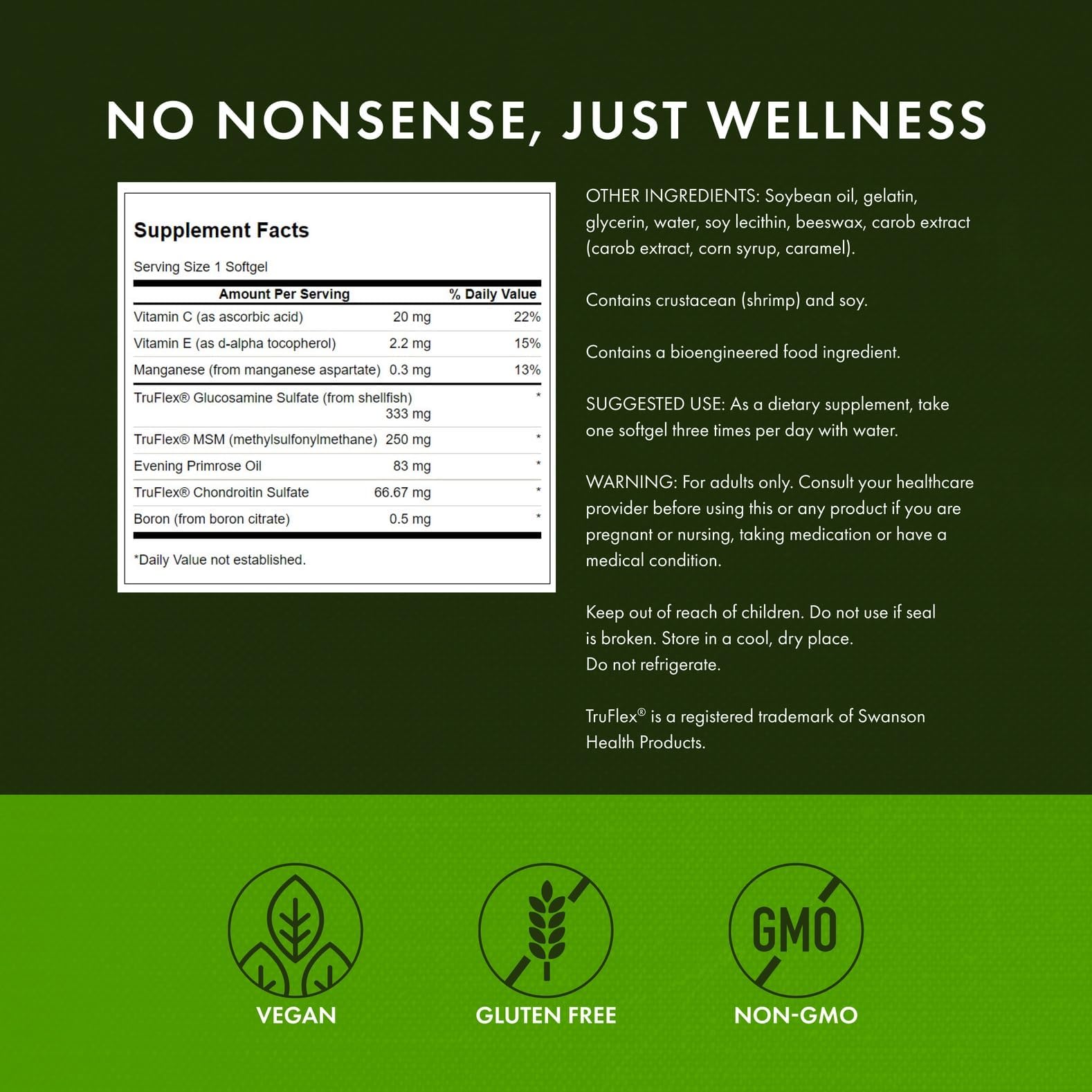 Truflex glucosamine for joint support