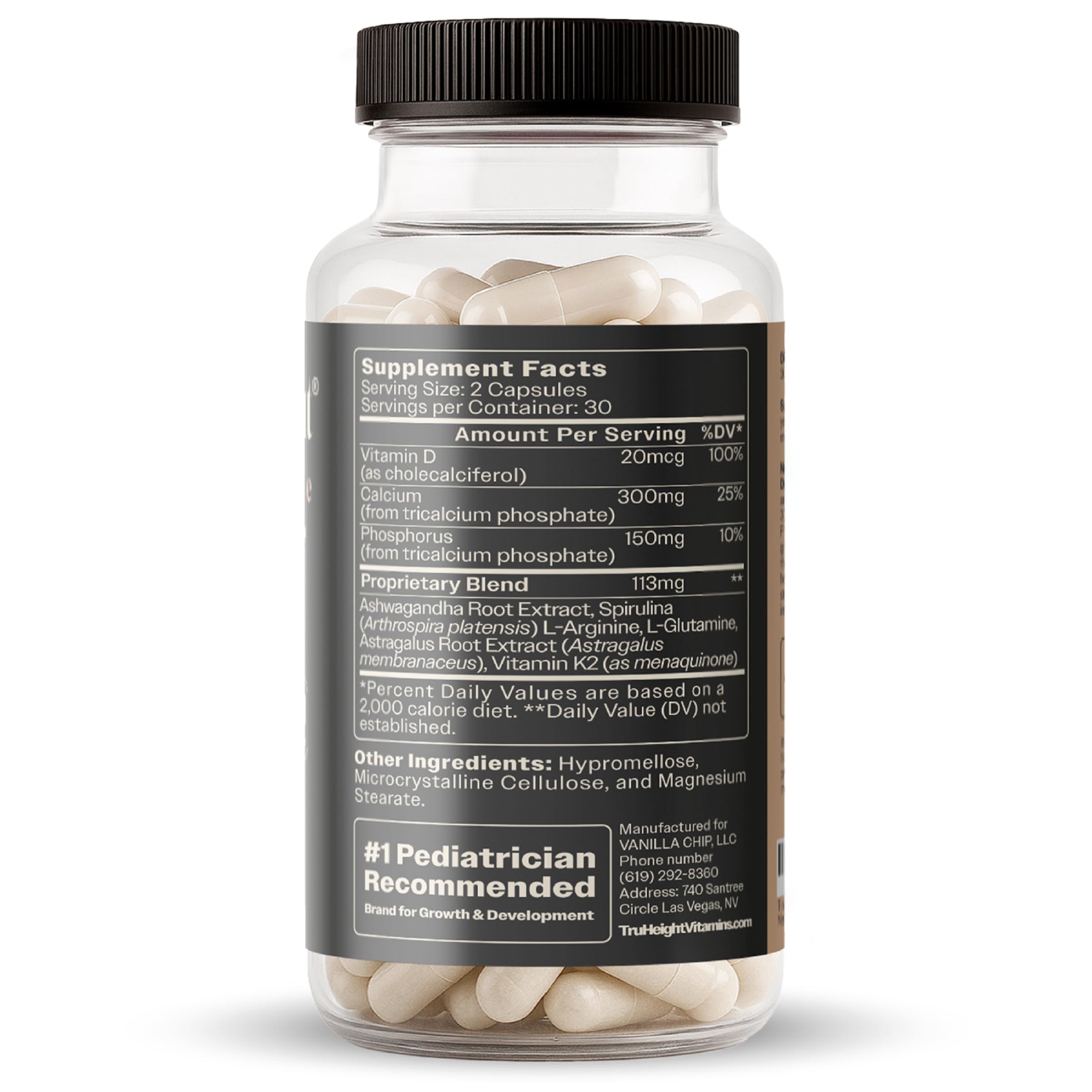 TruHeight growth capsules with Ashwagandha