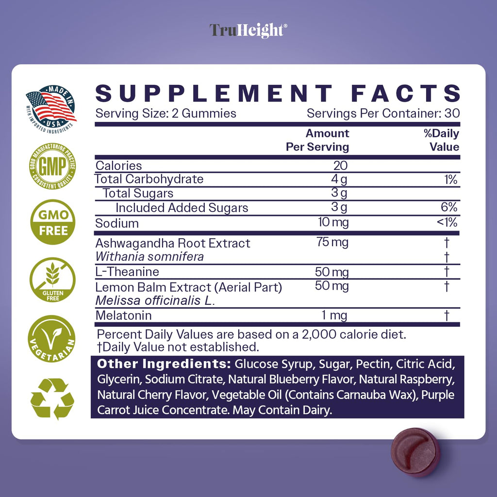 TruHeight gummies for restful nights