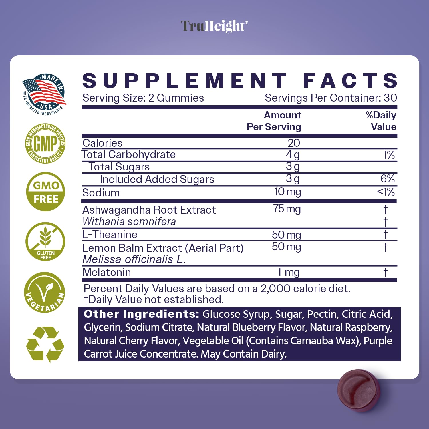 TruHeight gummies for restful nights