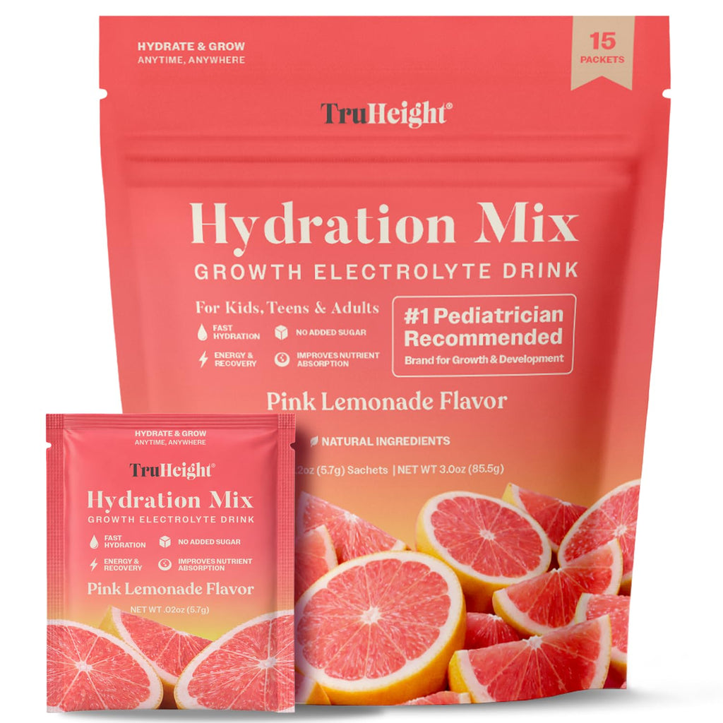 TruHeight hydration packets for energy