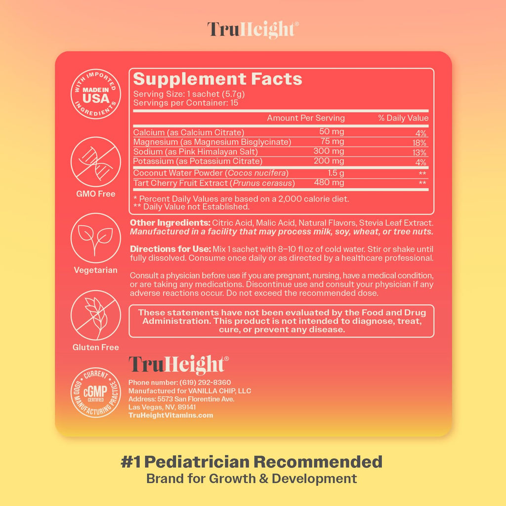 TruHeight minerals for optimal hydration
