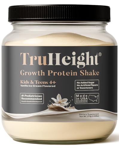 TruHeight vanilla whey protein shake