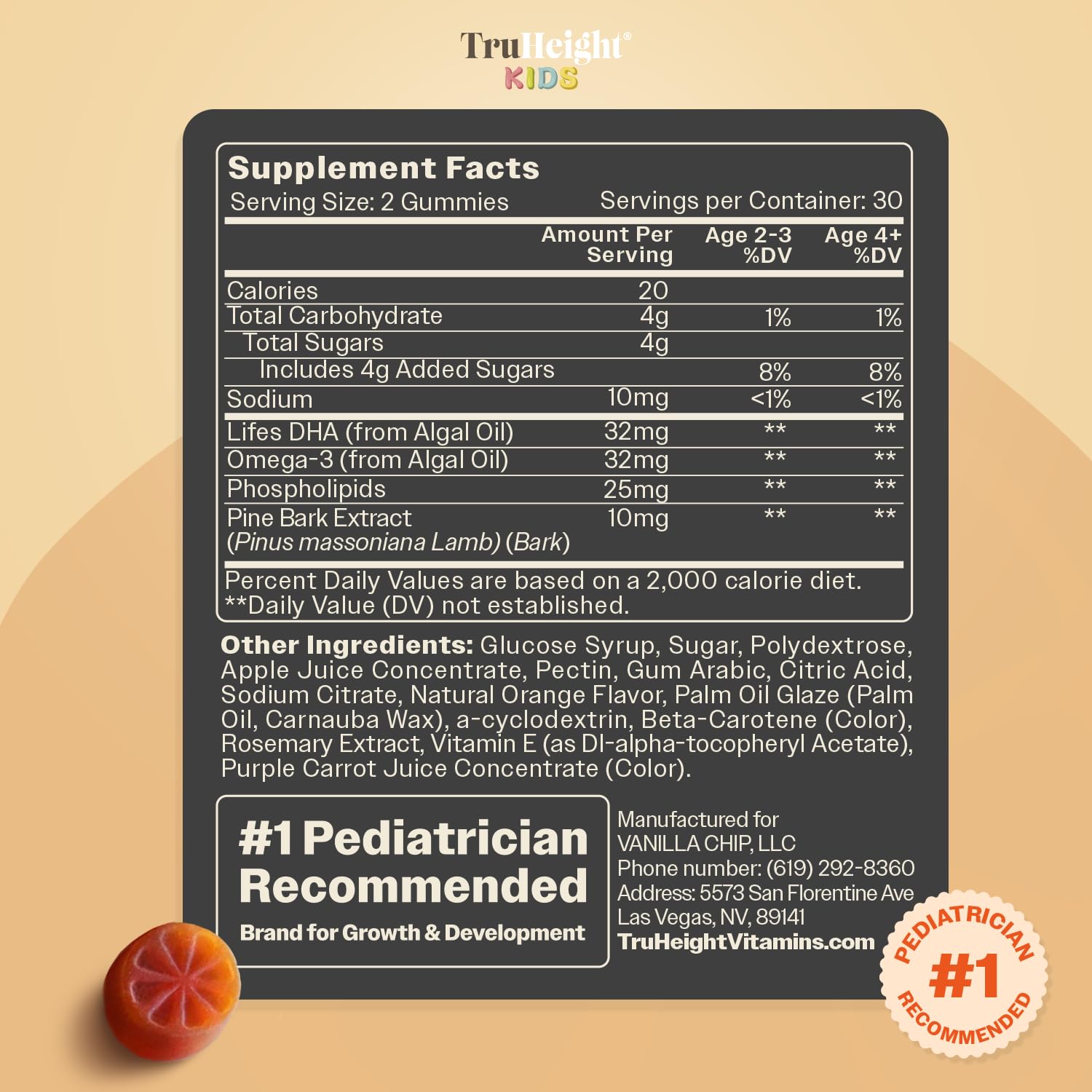 TruHeight vitamins for optimal development