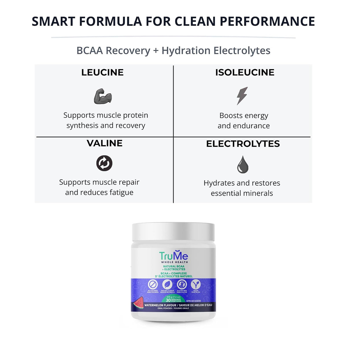 TruMe BCAA powder for workouts