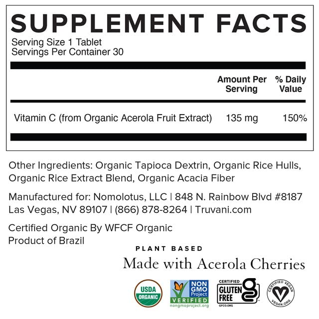 Truvani vitamin c 1000mg for immunity