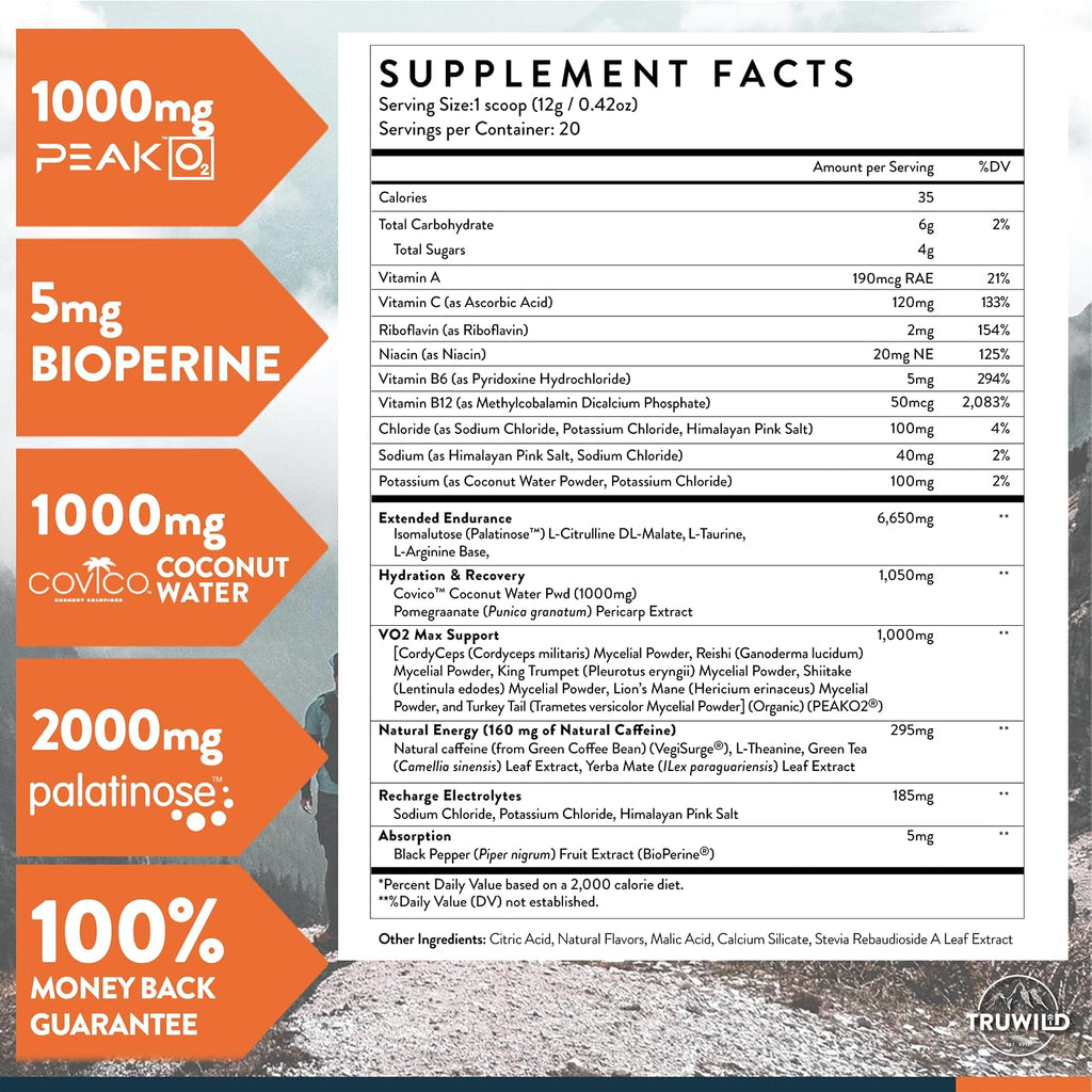 TruWild pre-workout for energy boost