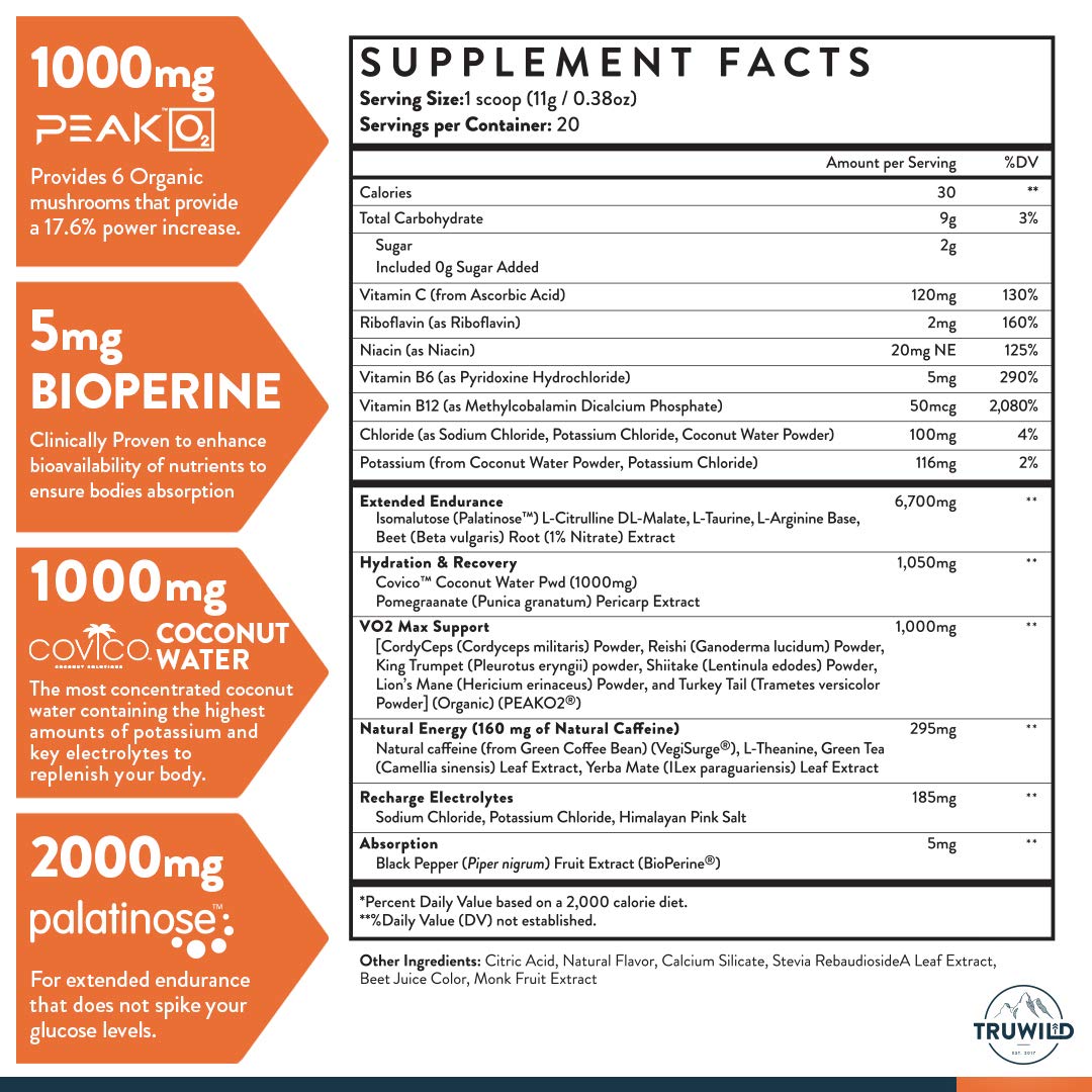 TruWild pre-workout with natural ingredients