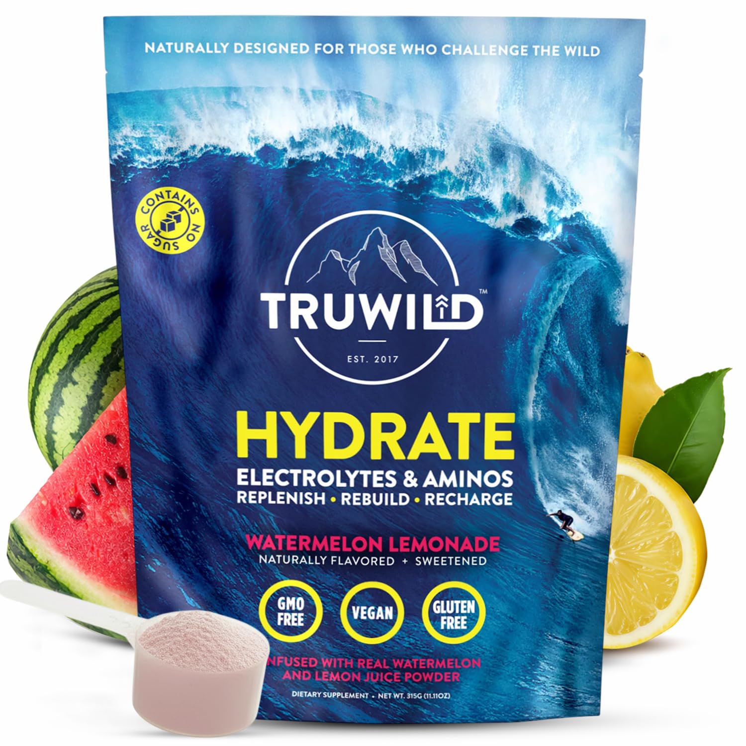 TruWild watermelon lemonade electrolytes
