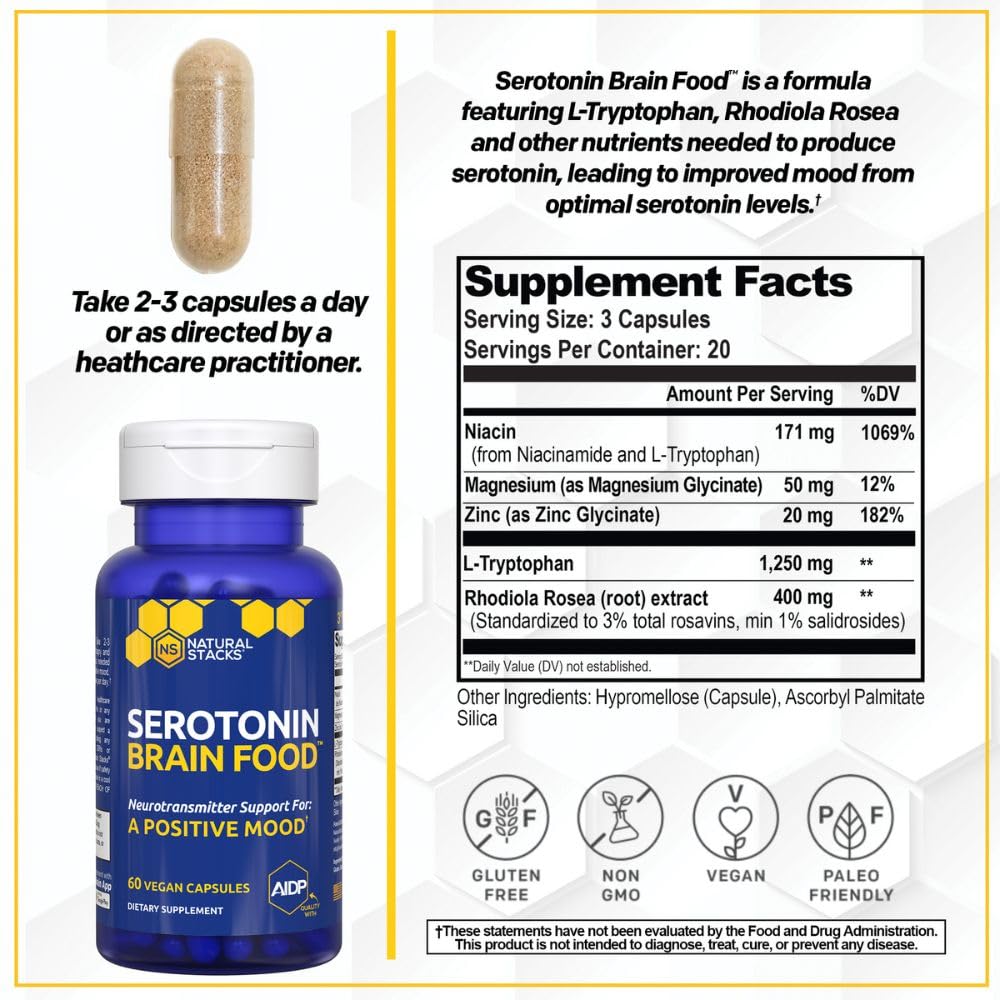 Tryptophan and Rhodiola multivitamins