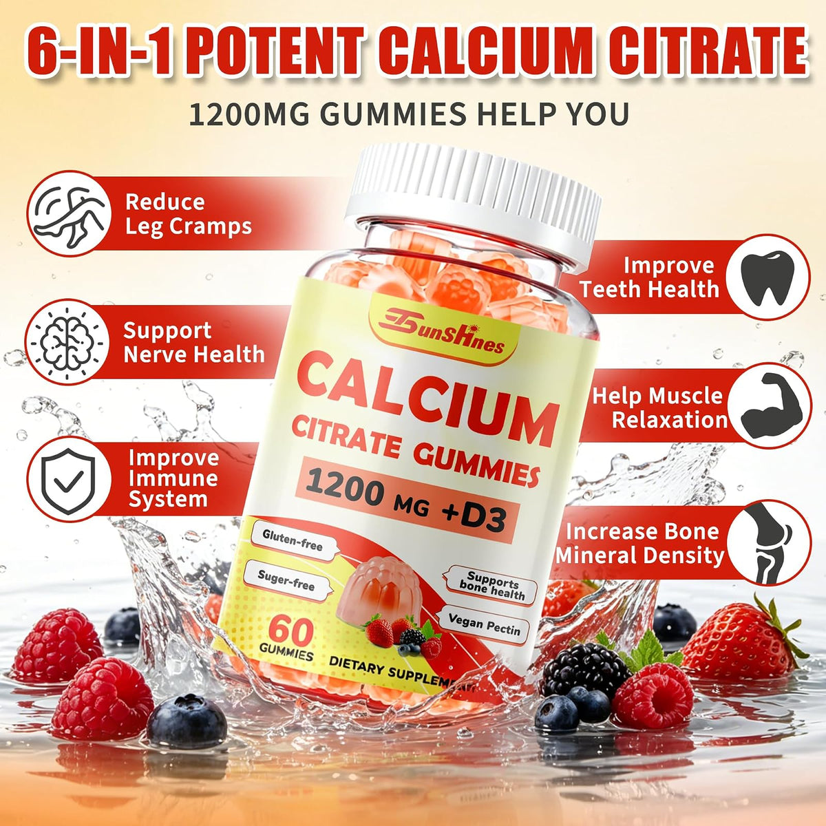 Tsunshnes calcium gummies 1200 mg