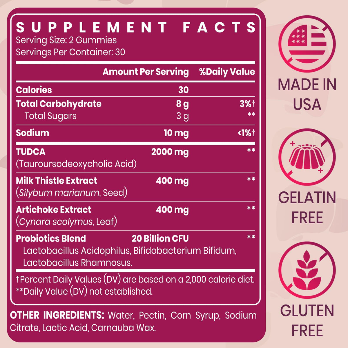 TUDCA gummies for healthy bile production