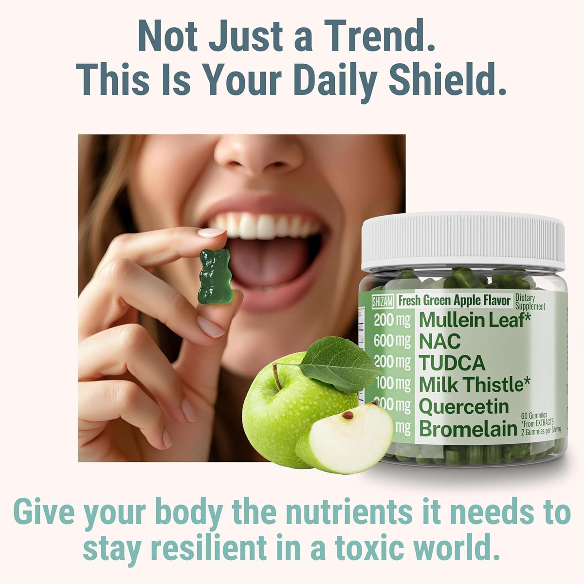 TUDCA NAC Quercetin gummy multivitamin