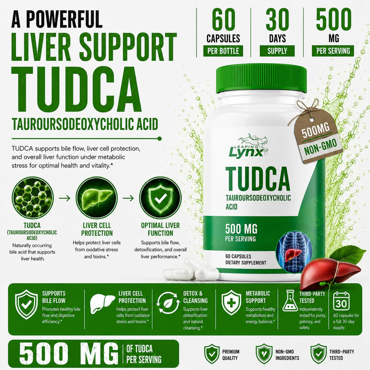 TUDCA supplement for daily vitality