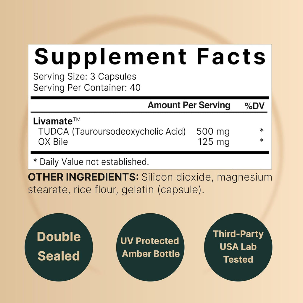 TUDCA with ox bile for digestion