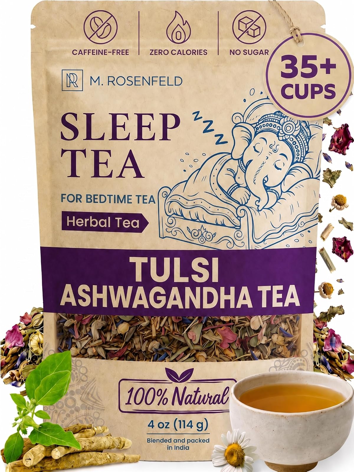 Tulsi Ashwagandha tea calming blend