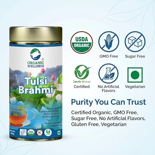 Tulsi Brahmi green tea infusion