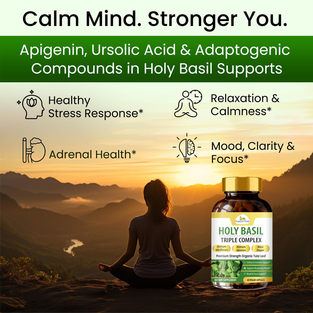 Tulsi capsules promoting immune system function