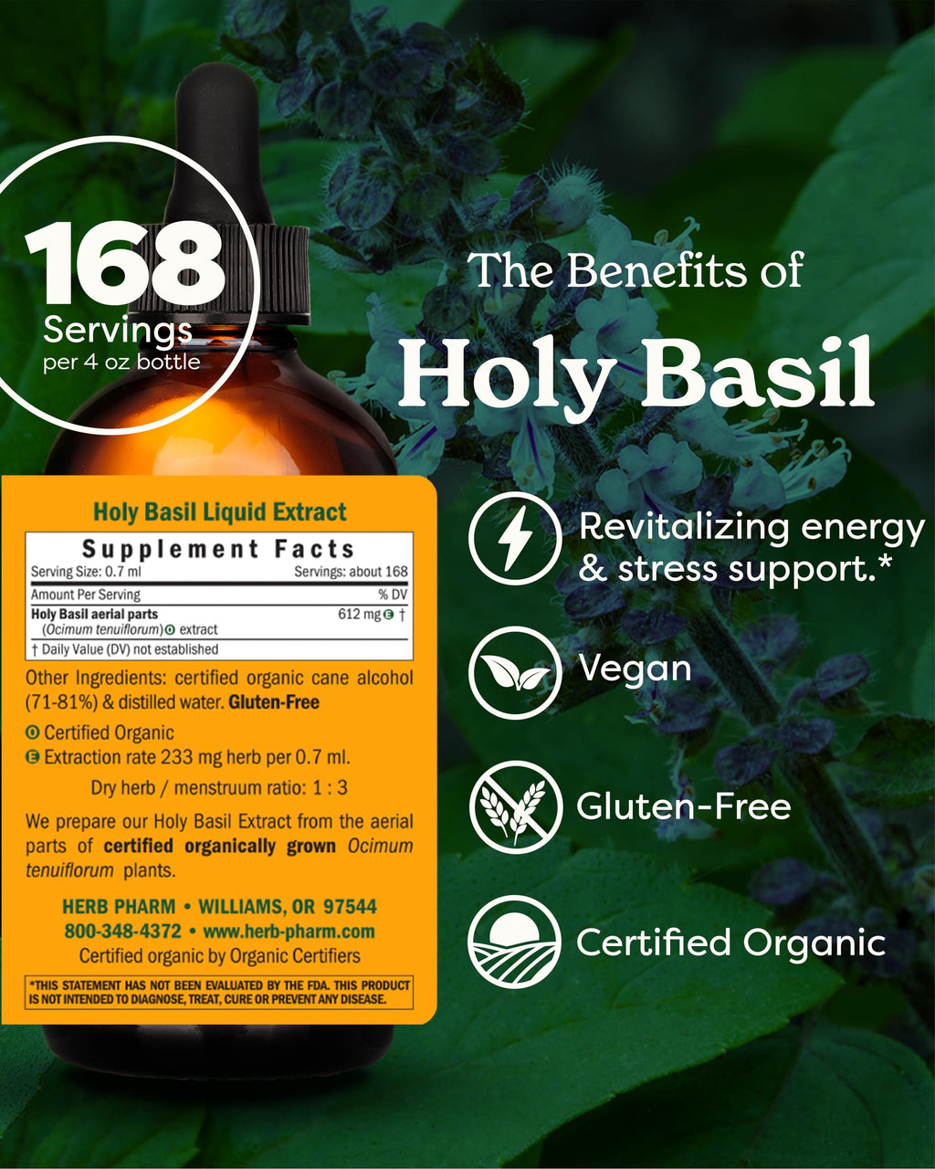 Tulsi extract for vitality support