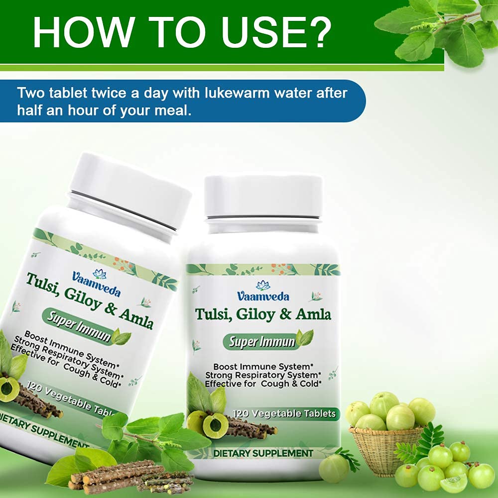 Tulsi Giloy Amla tablets for energy boost
