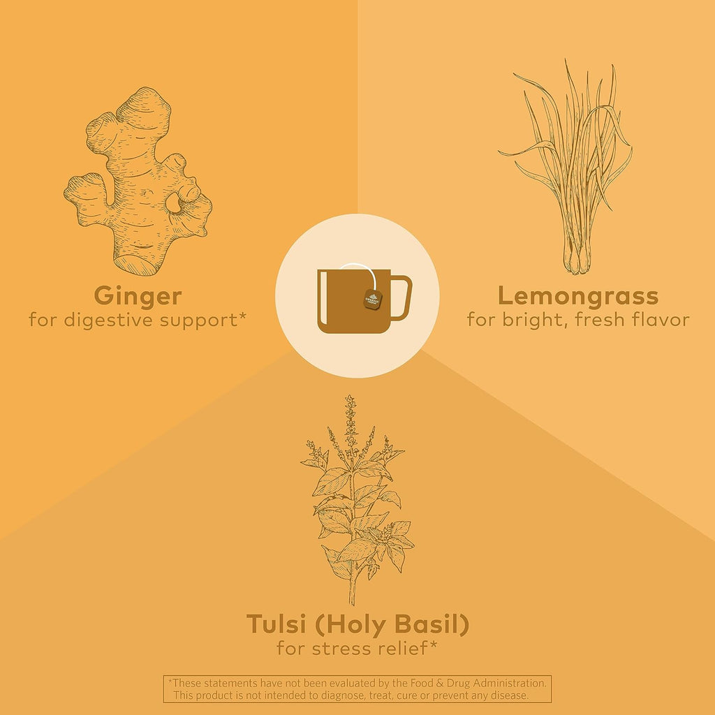 Tulsi ginger tea for stress relief
