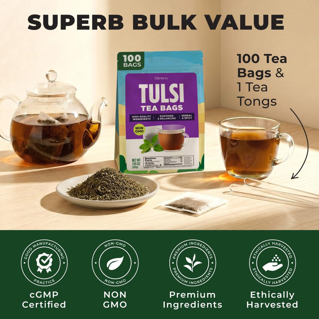 Tulsi herbal tea for digestive health