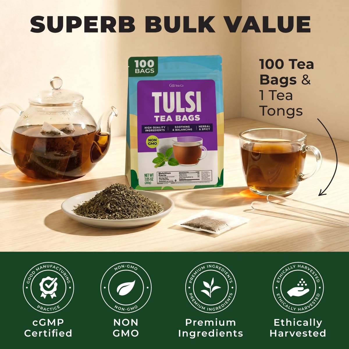 Tulsi herbal tea for digestive health