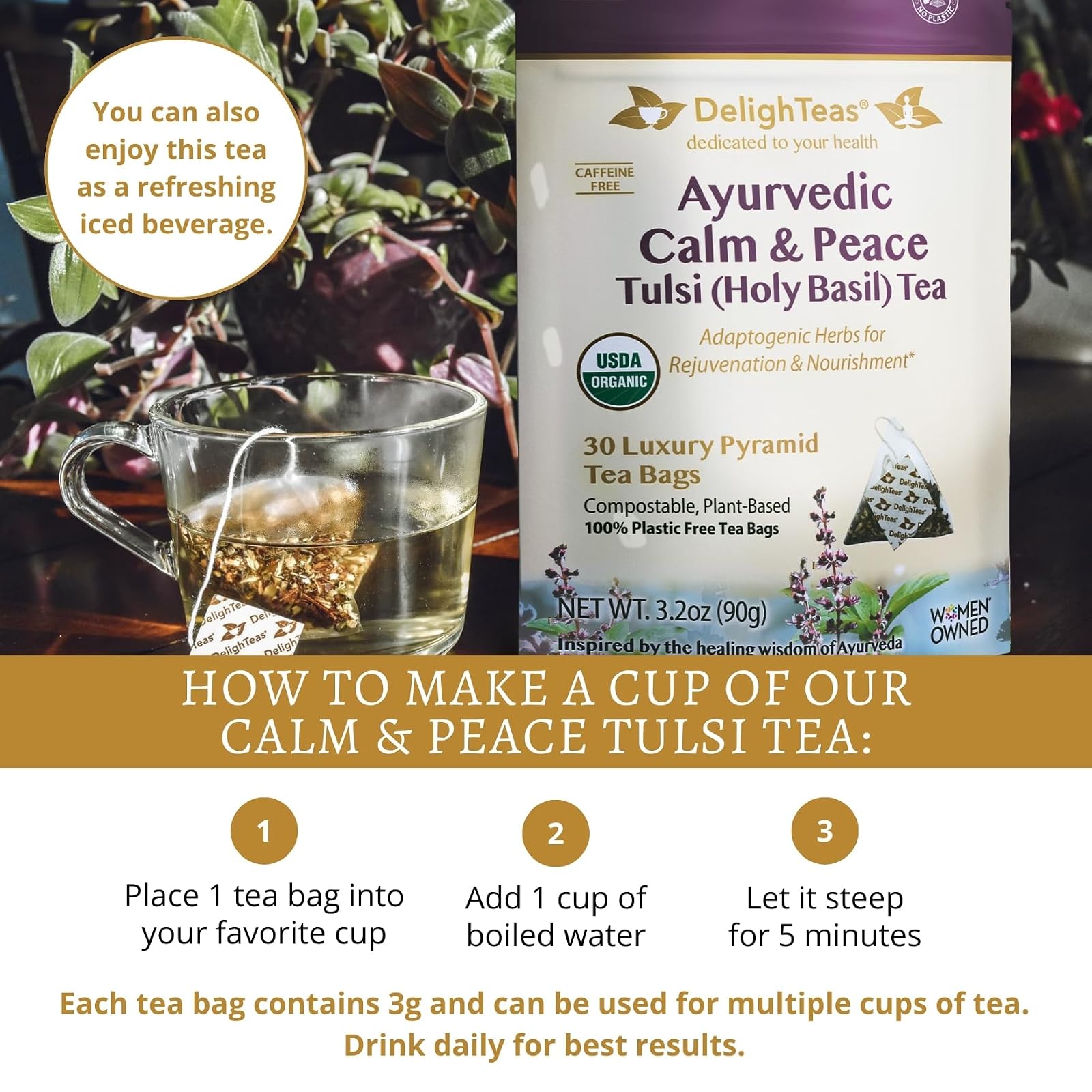 Tulsi Holy Basil tea for digestive health