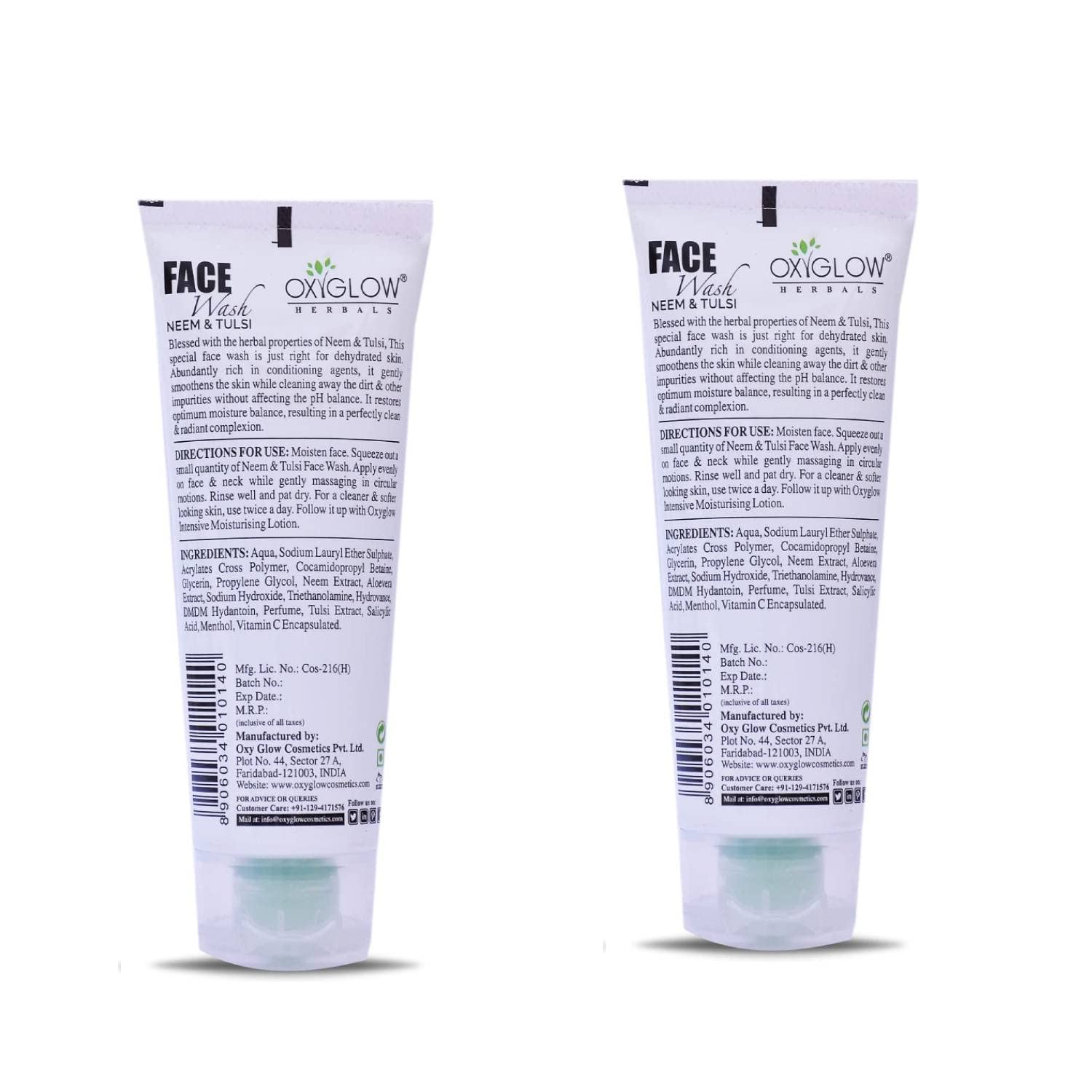 Tulsi infused face wash for radiant complexion