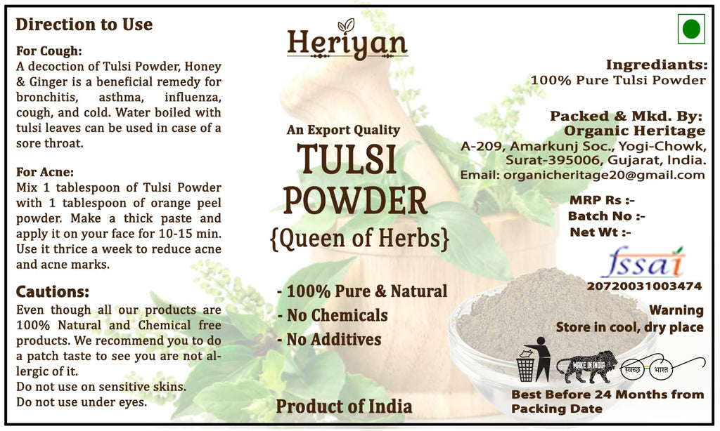 tulsi powder for stress relief
