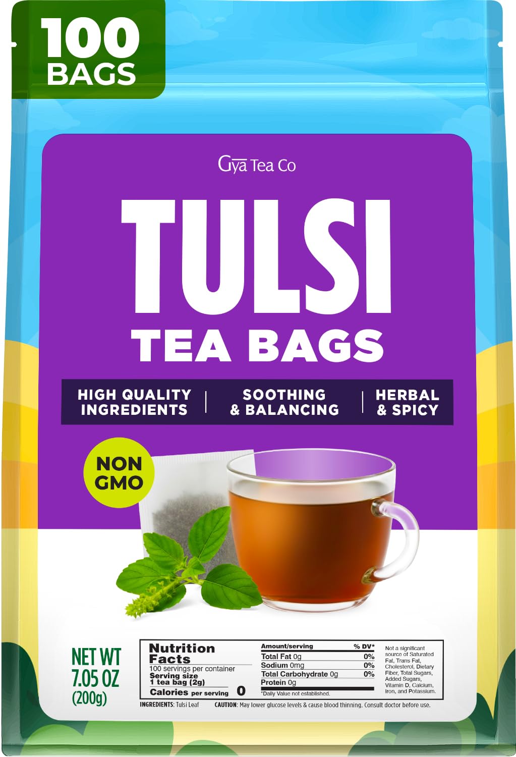 Tulsi tea bags for relaxation