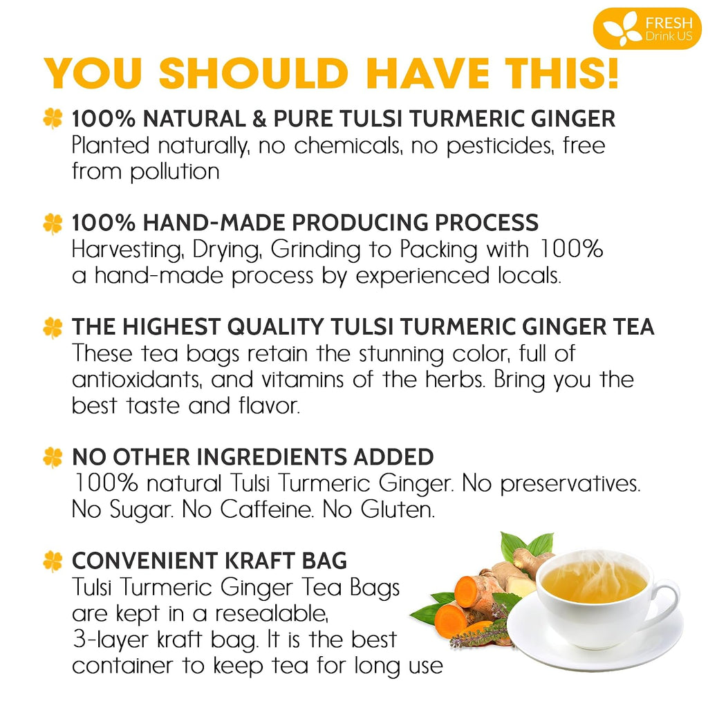Tulsi turmeric ginger tea blend