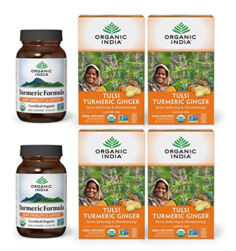 Tulsi turmeric ginger tea for stress relief