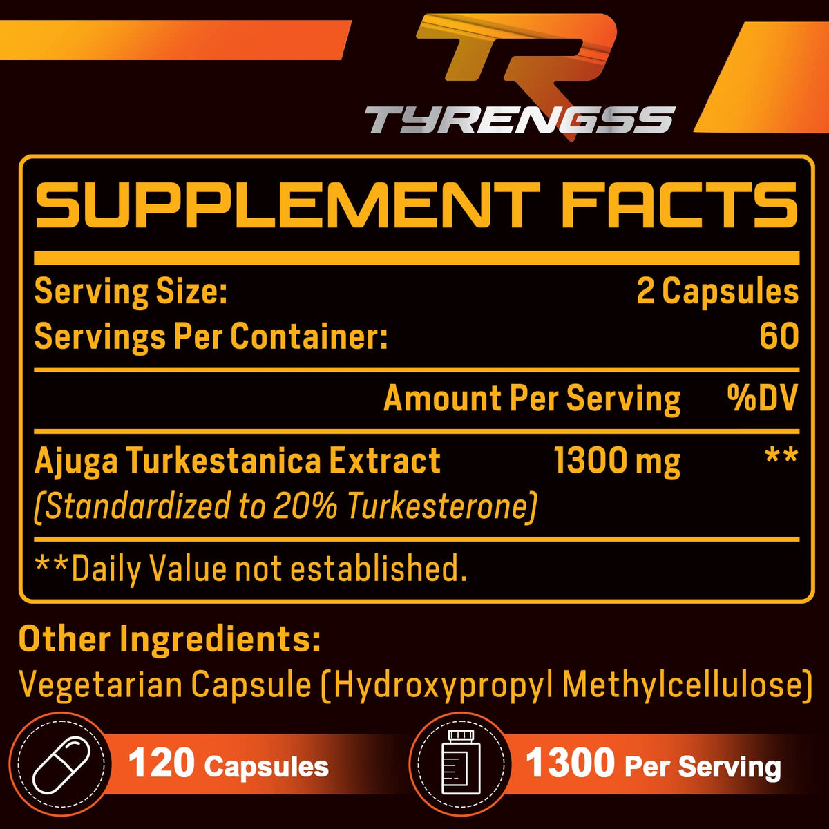 Turkesterone capsules for enhanced performance