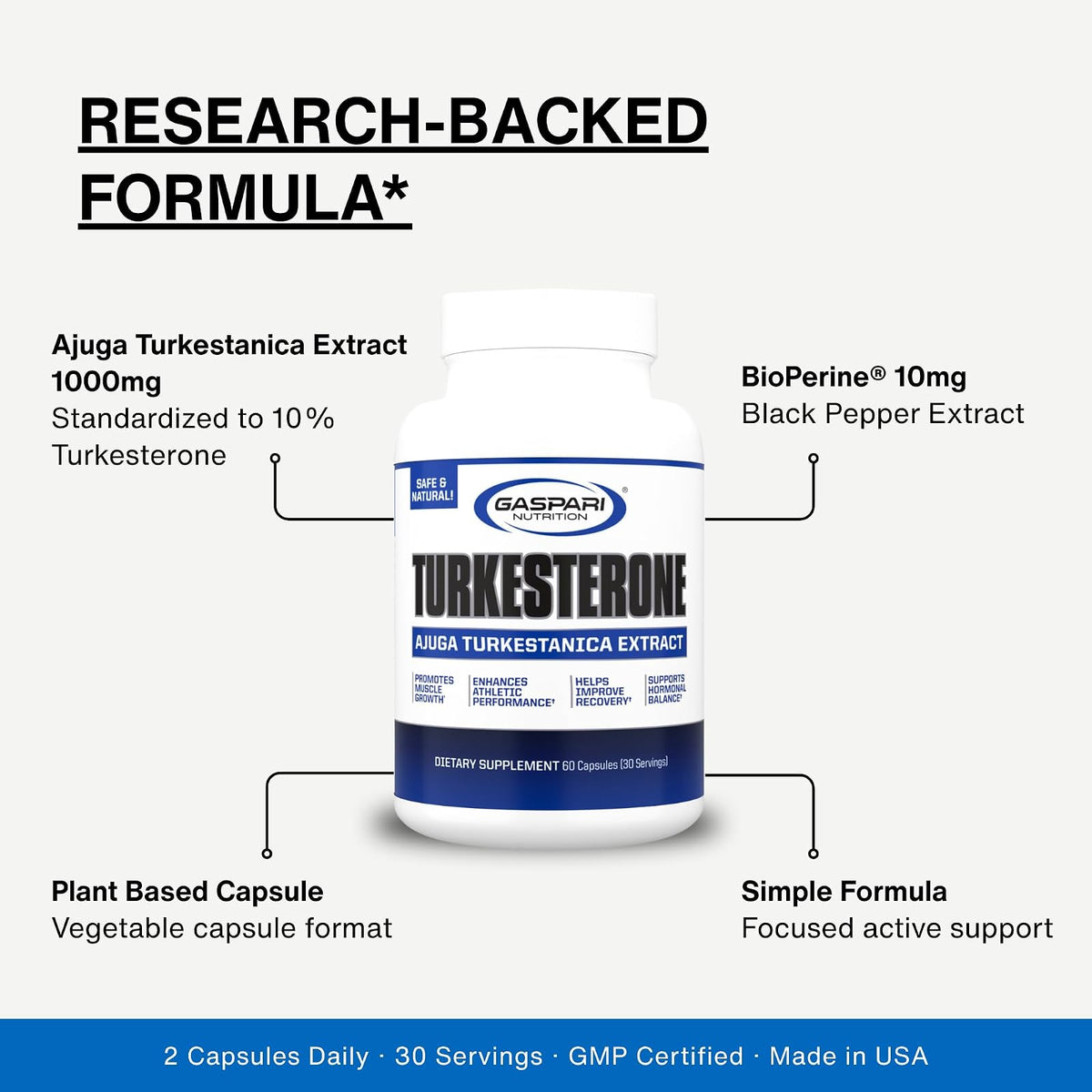 Turkesterone for improved workout recovery